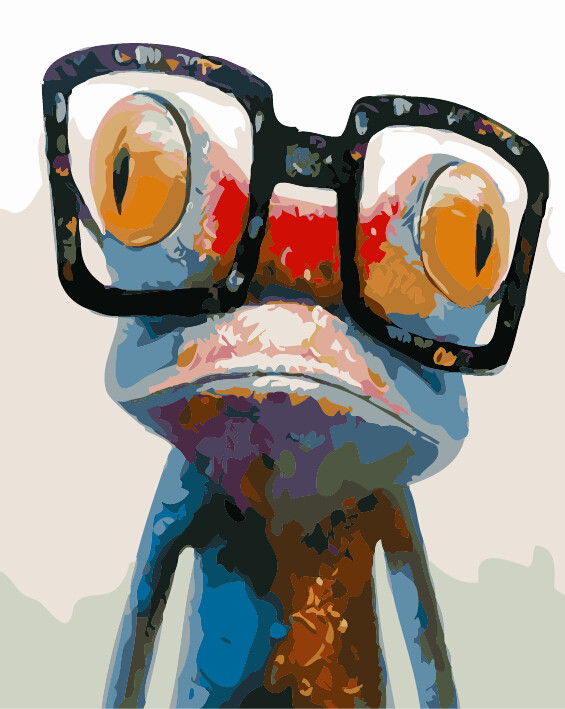 Paint by Numbers Kit - Frog with Glasses