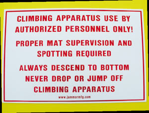 Climbing Rope Safety Sign - DGS Ninja