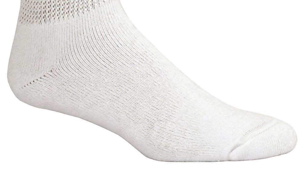 Active Pro Diabetic Socks Size 10-13 Ankle 3 Pair Pack -White