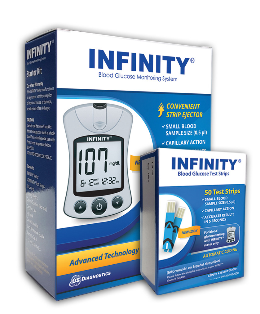 Infinity Glucose Meter Kit With 50 Test Strips - Diabetic Corner