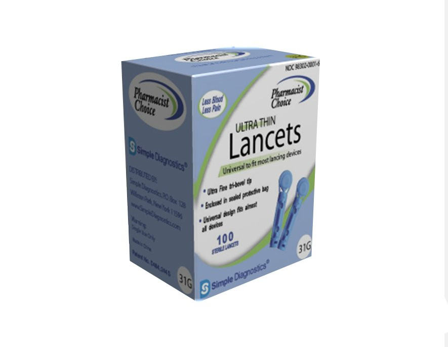 Clever Choice Pharmacist Choice Twist Top 31G Lancets 100s [5 Pack] For ...
