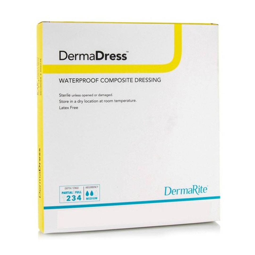 Dermadress Waterproof Composite Dressing, 4" X 4" - Diabetic Corner