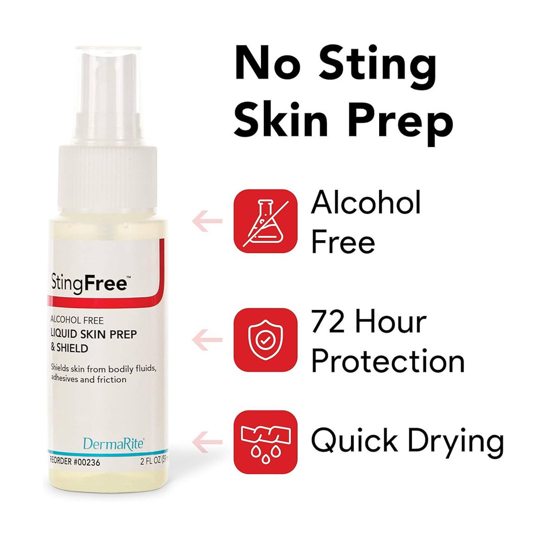 Sting Free Skin Prep/protectant 2 Oz. Bottle - Diabetic Corner