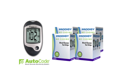 Prodigy Autocode Meter with Prodigy 200 Test Strips Bundle
