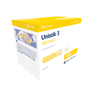 Unistik 3 Normal 23G x 1.8mm - 50 Ct - #AT 1007