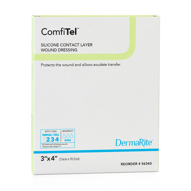 Comfitel Silicone Contact Layer Dressing, 3" X 4" [ 10 Pack ...