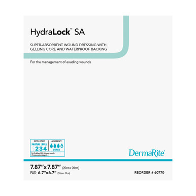 Hydralock Sa Superabsorbent Dressing, 7.87" X 7.87" [ 10 Pack ...