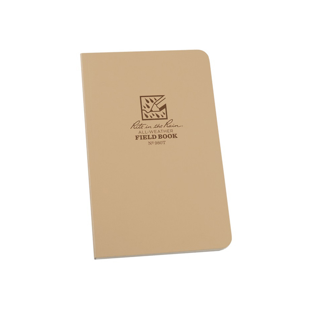 RITR | 980T KIT - Tactical Notebook Tan w/ Cover and Pen - Frontline ...