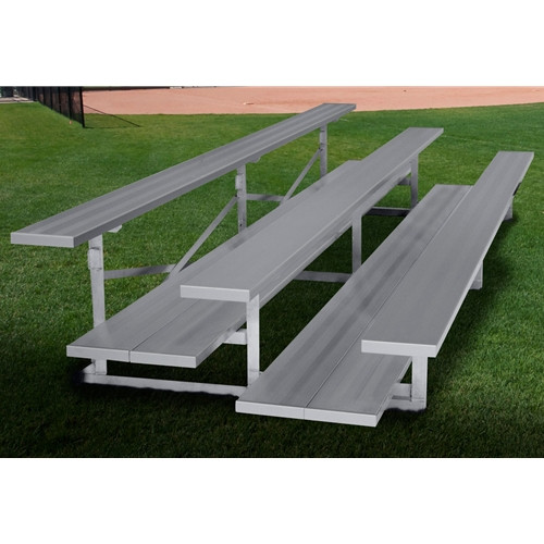 Gared Spectator Low Rise Bleachers - Three Row, Double Foot Plank ...