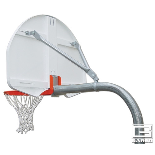 Gared Standard Duty Gooseneck Basketball Hoop - 54 Inch Fan-Shaped ...