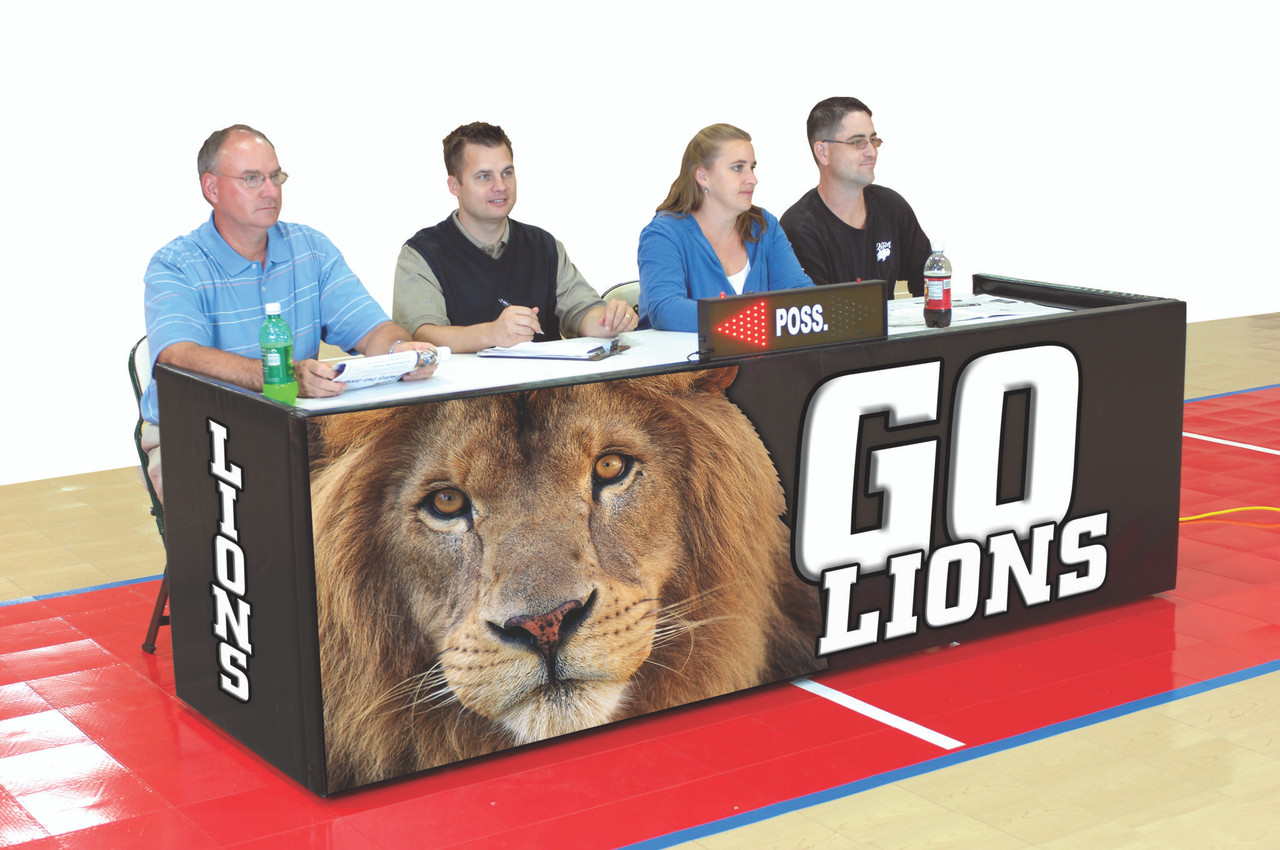 School Spirit Folding Padded Scorers Table with Graphics - AchillionSports