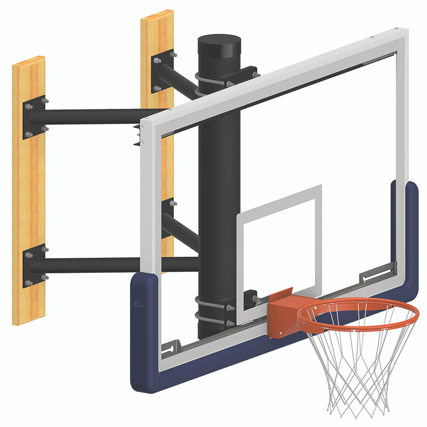 Jaypro Fixed Height Wall Mounted Basketball Hoop - AchillionSports