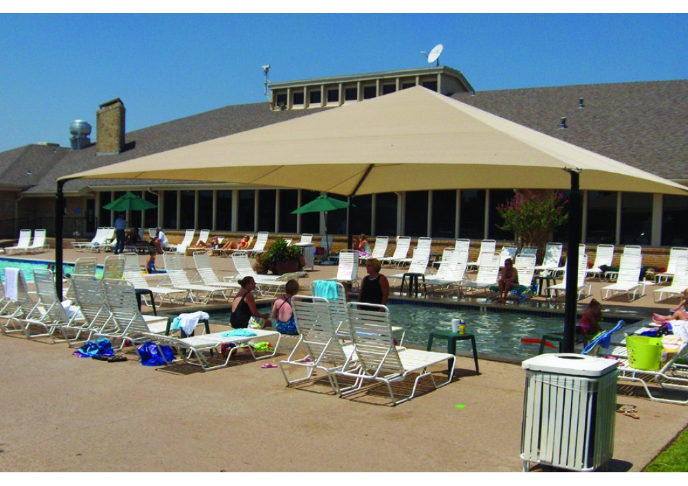 Square Fabric Shade Structure - 8'H Entrance - AchillionSports
