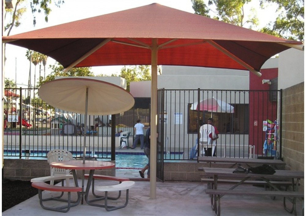 Square Single Column Shade - 8'H Entrance - AchillionSports