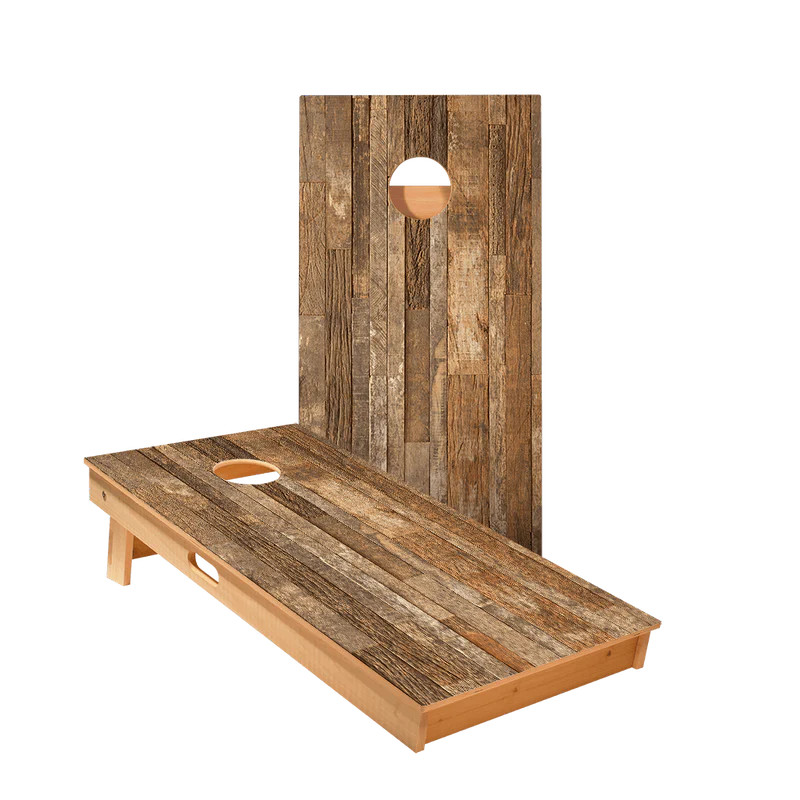 Rustic Wood Star Cornhole Boards - AchillionSports