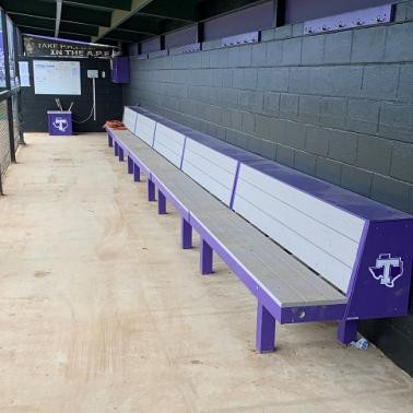 Baseball Dugout Bench – Customizable Two-Tiered Eagle Design