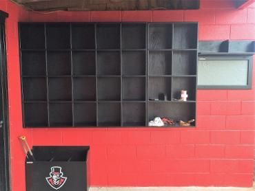 Dugout Storage: Helmet and Bat Racks | Achillion Sports