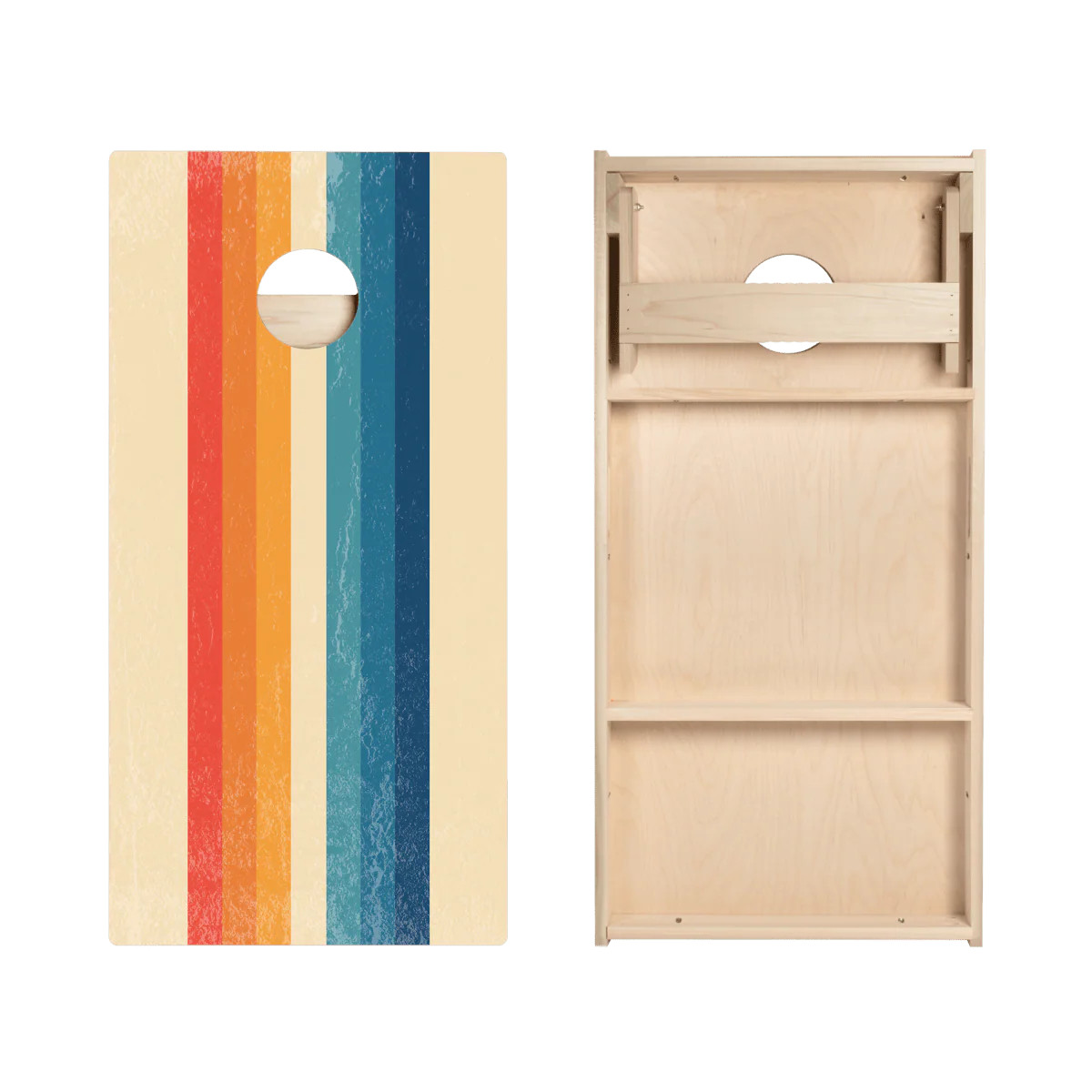 Ombre Multi-Stripe Star Cornhole Boards - AchillionSports