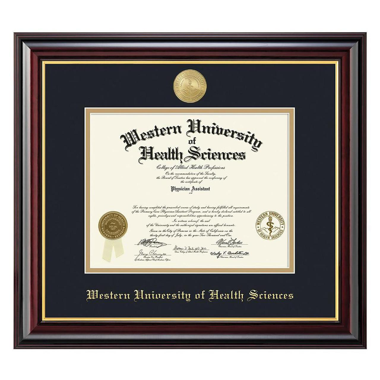 Windsor Medallion Masters Diploma Frame - WesternU Campus Store