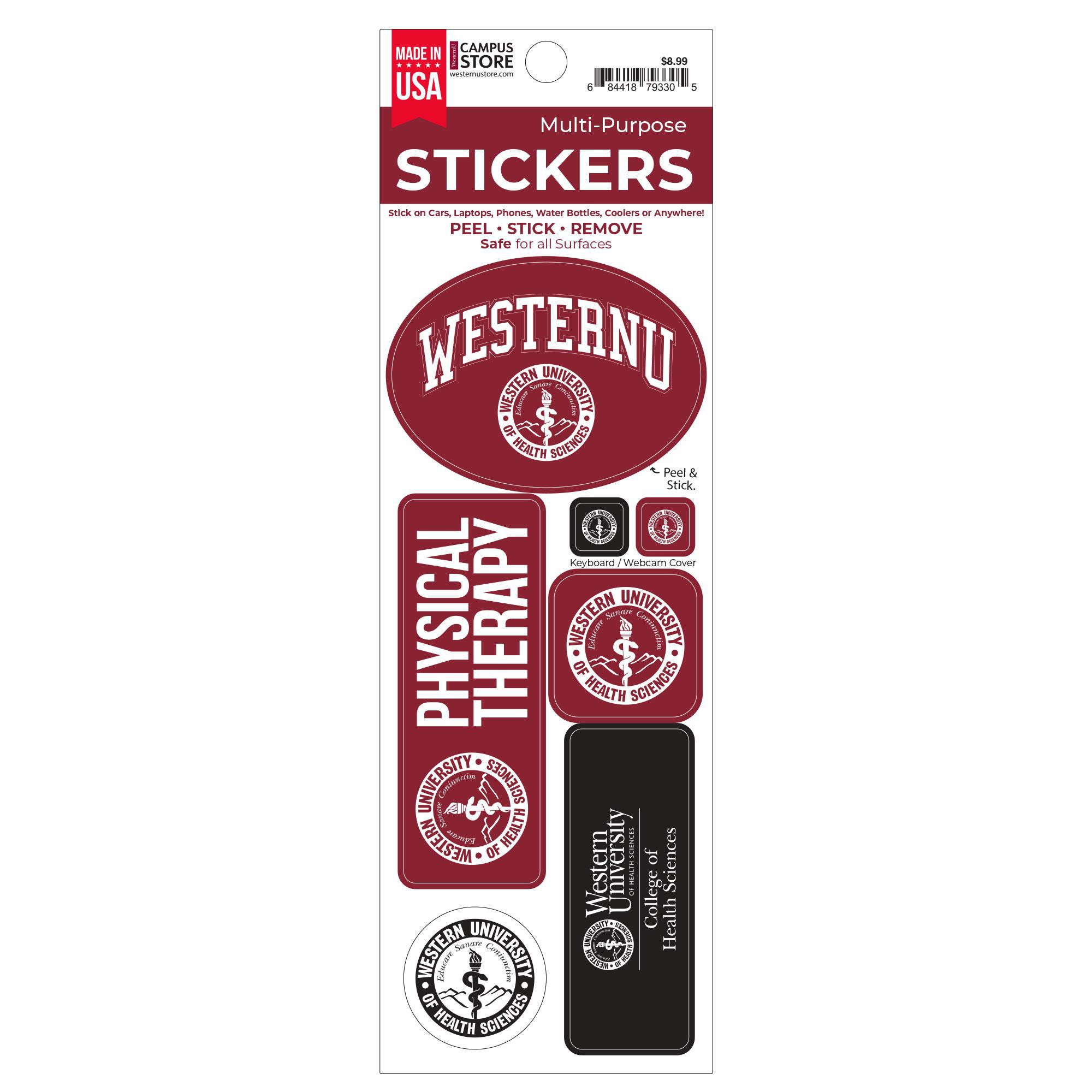 WesternU CHS (PT) Sticker Sheet - WesternU Campus Store