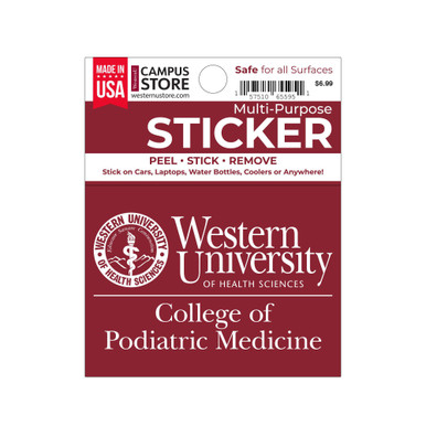 WesternU CPM Sticker 4x3 in - WesternU Campus Store