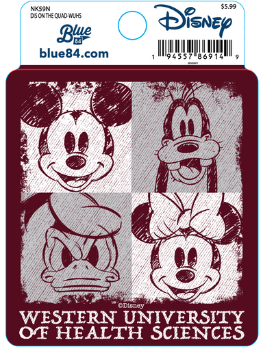 WesternU On The Quad Disney Sticker - WesternU Campus Store