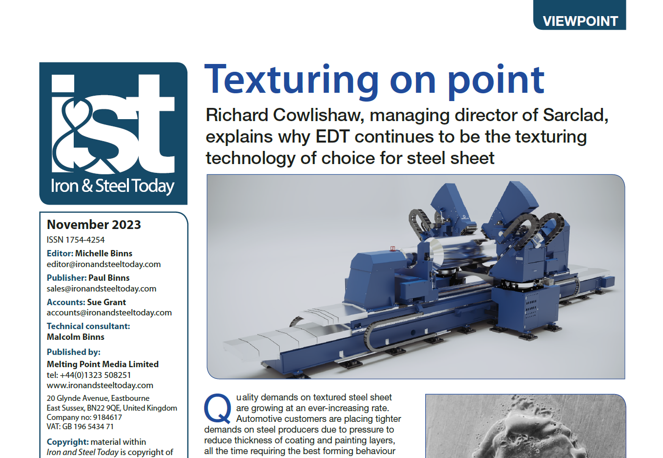 EDT; The Texturing Technology of Choice - Sarclad