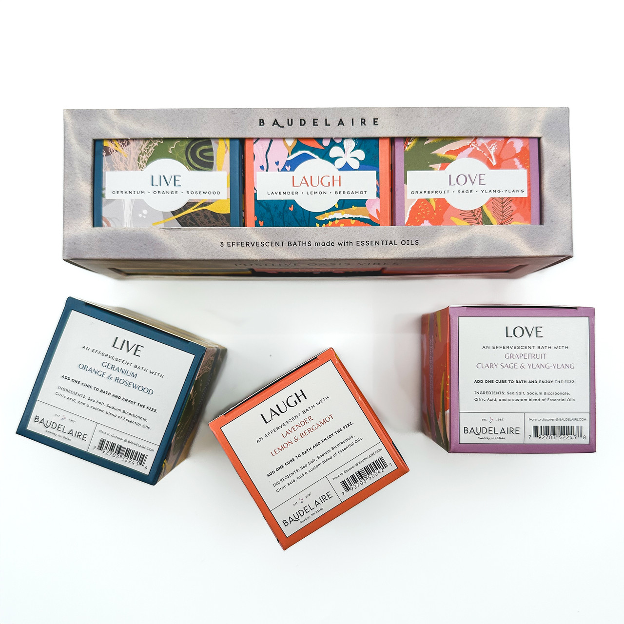 Bath Fizzies Gift Sets | Bath Bomb Cubes | Baudelaire