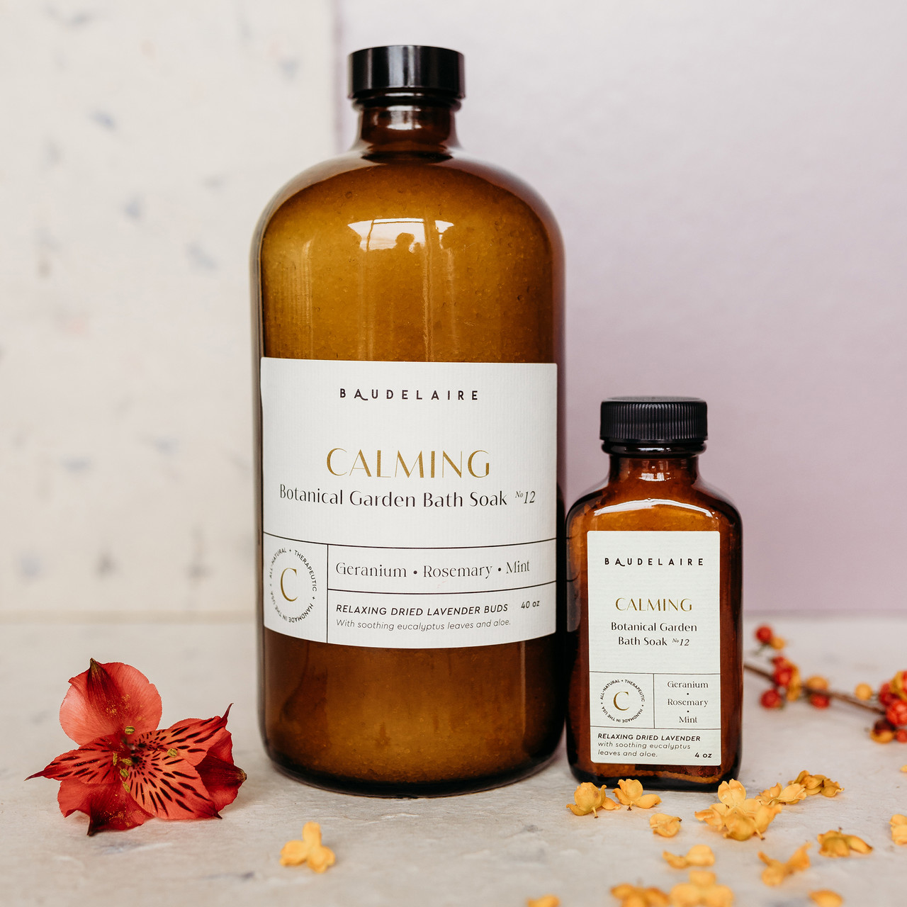 Calming Botanical Garden Bath Soak | Natural Remedies | Baudelaire