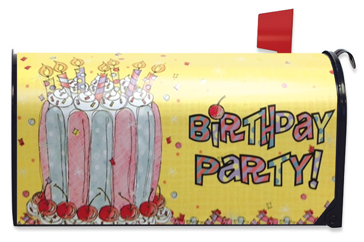 Cherry Birthday Cake Mailbox Cover - Briarwood Lane
