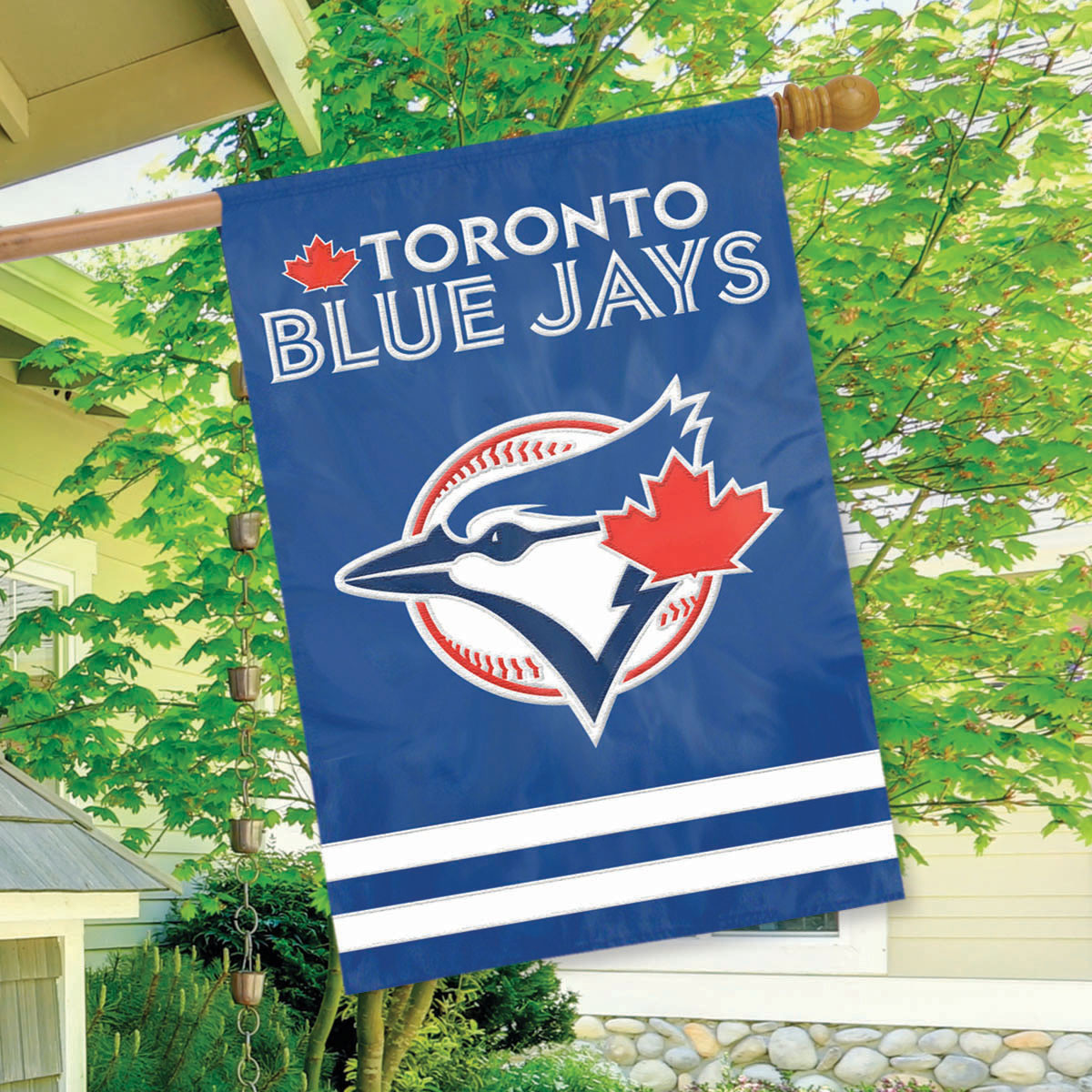Toronto Blue Jays Applique Embroidered House Flag - Briarwood Lane