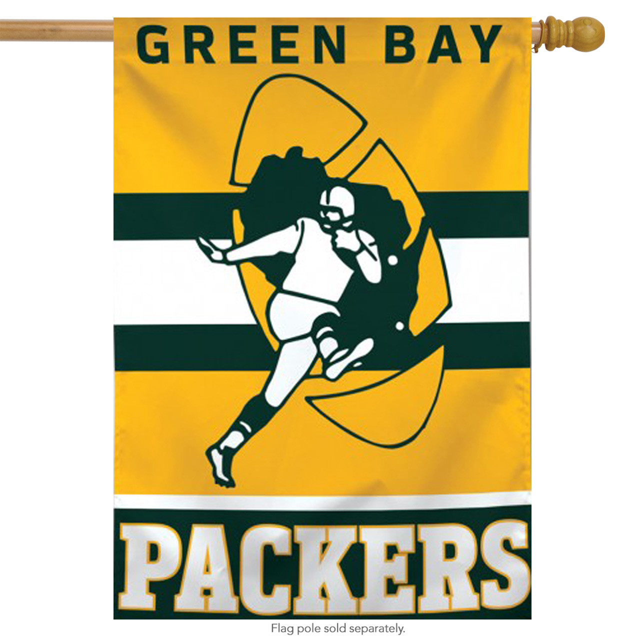 Retro Green Bay Packers Vertical NFL House Flag - Briarwood Lane