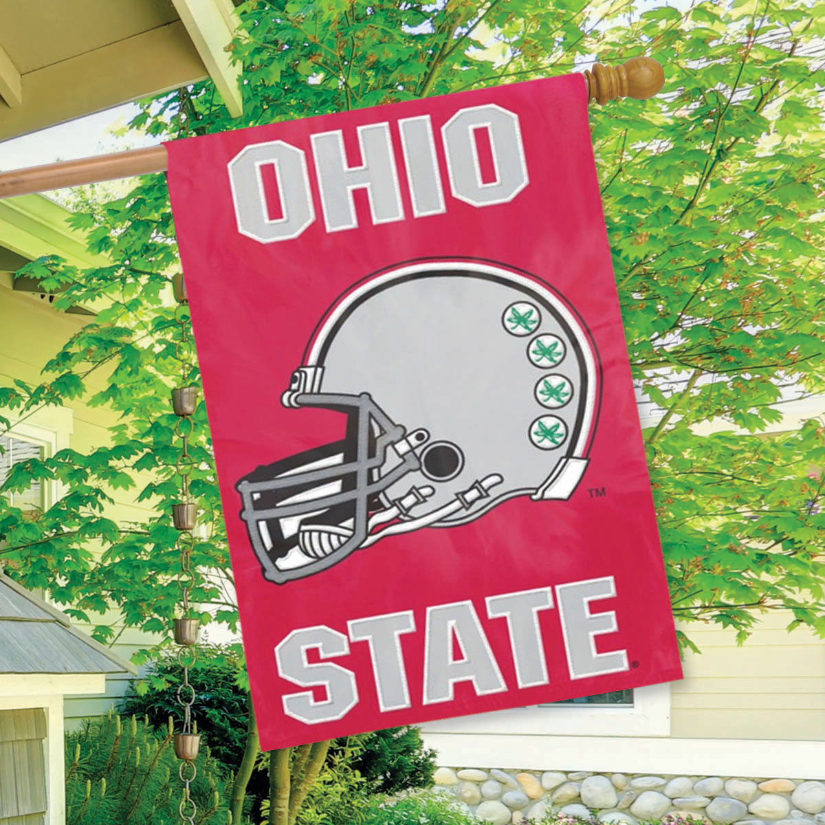 Ohio State University Applique Banner Flag - Briarwood Lane