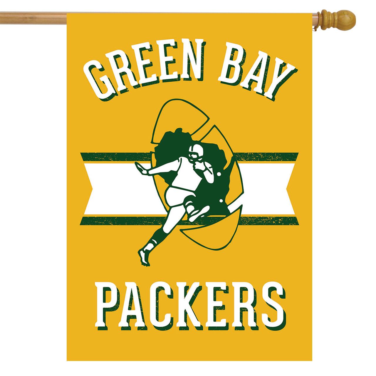 Retro Green Bay Packers Licensed NFL House Flag - Briarwood Lane