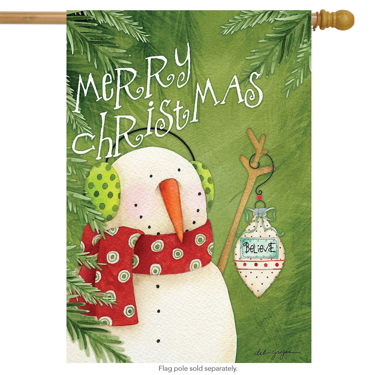 Merry Christmas Primitive House Flag - Briarwood Lane