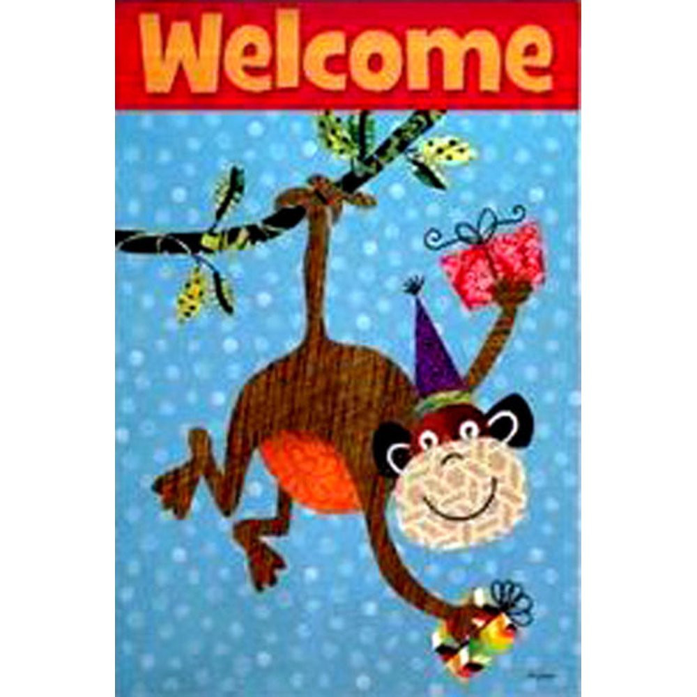 Welcome Monkey Party House Flag - Briarwood Lane