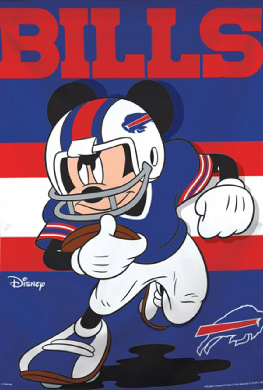 Buffalo Bills NFL Mickey Mouse Football House Flag - Briarwood Lane