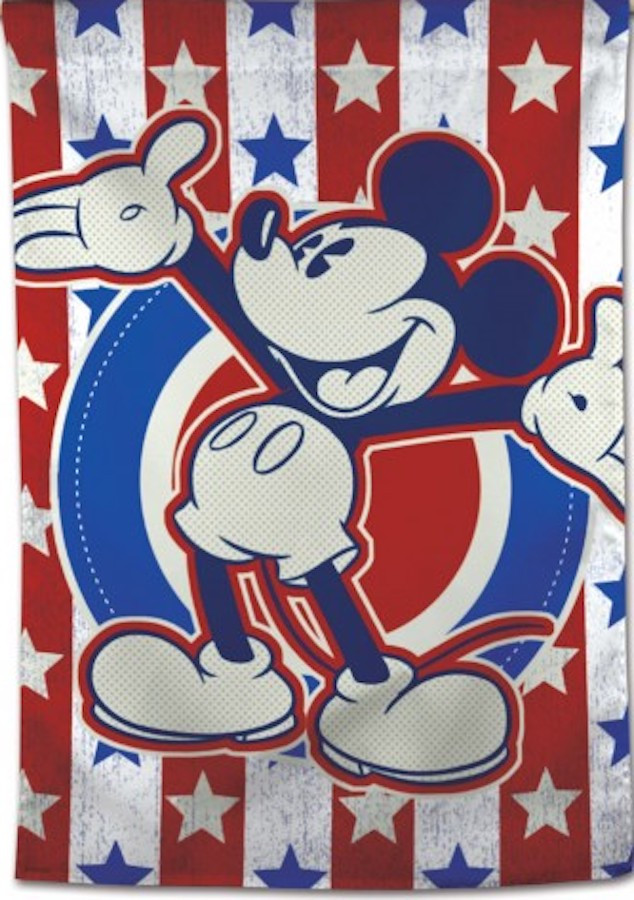 Mickey Mouse Red White and Blue House Flag - Briarwood Lane