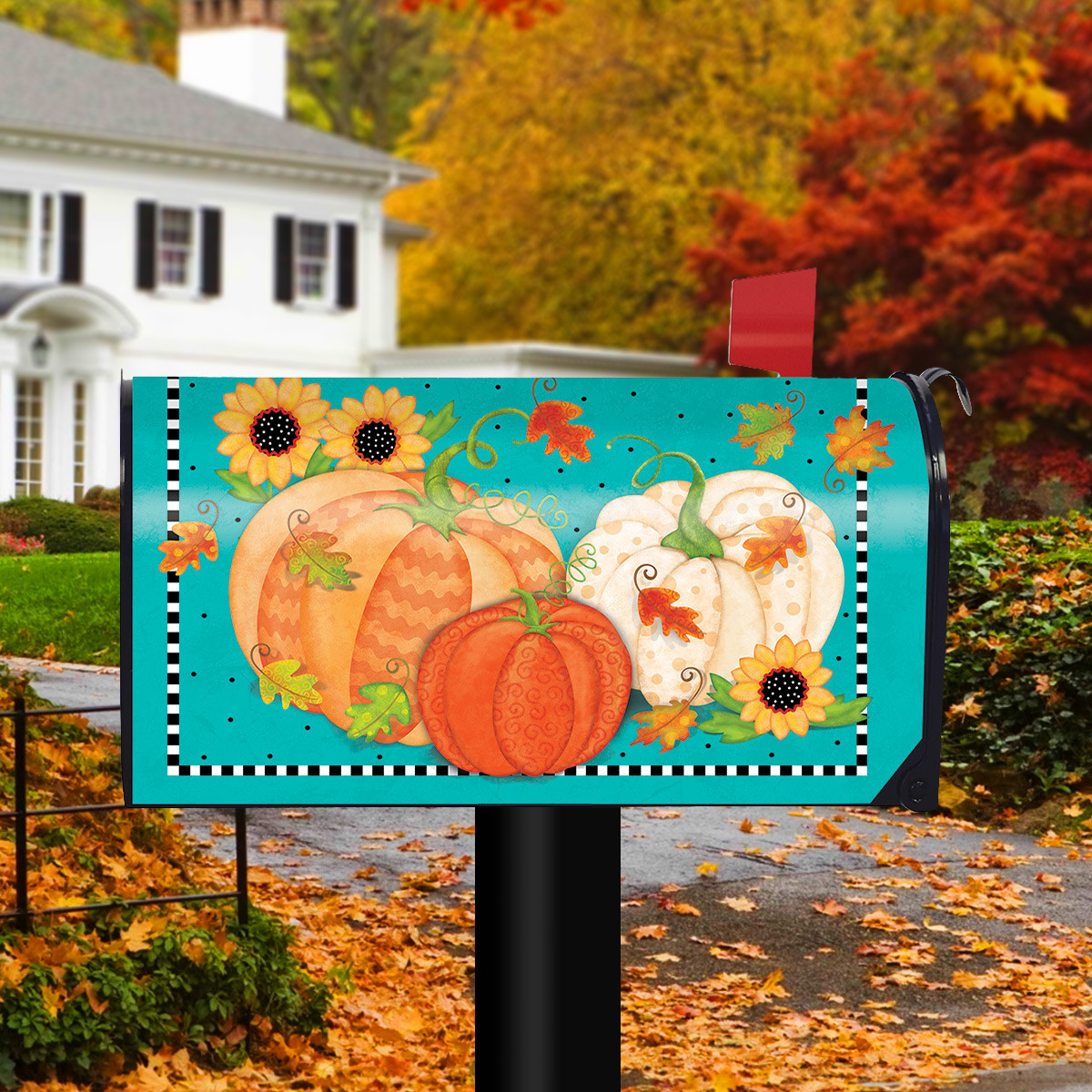 Whimsical Fall Primitive Mailbox Cover - Briarwood Lane