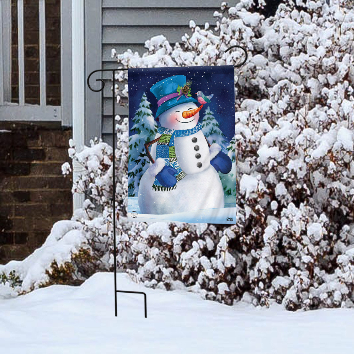 Snowfall Celebration Winter Garden Flag - Briarwood Lane