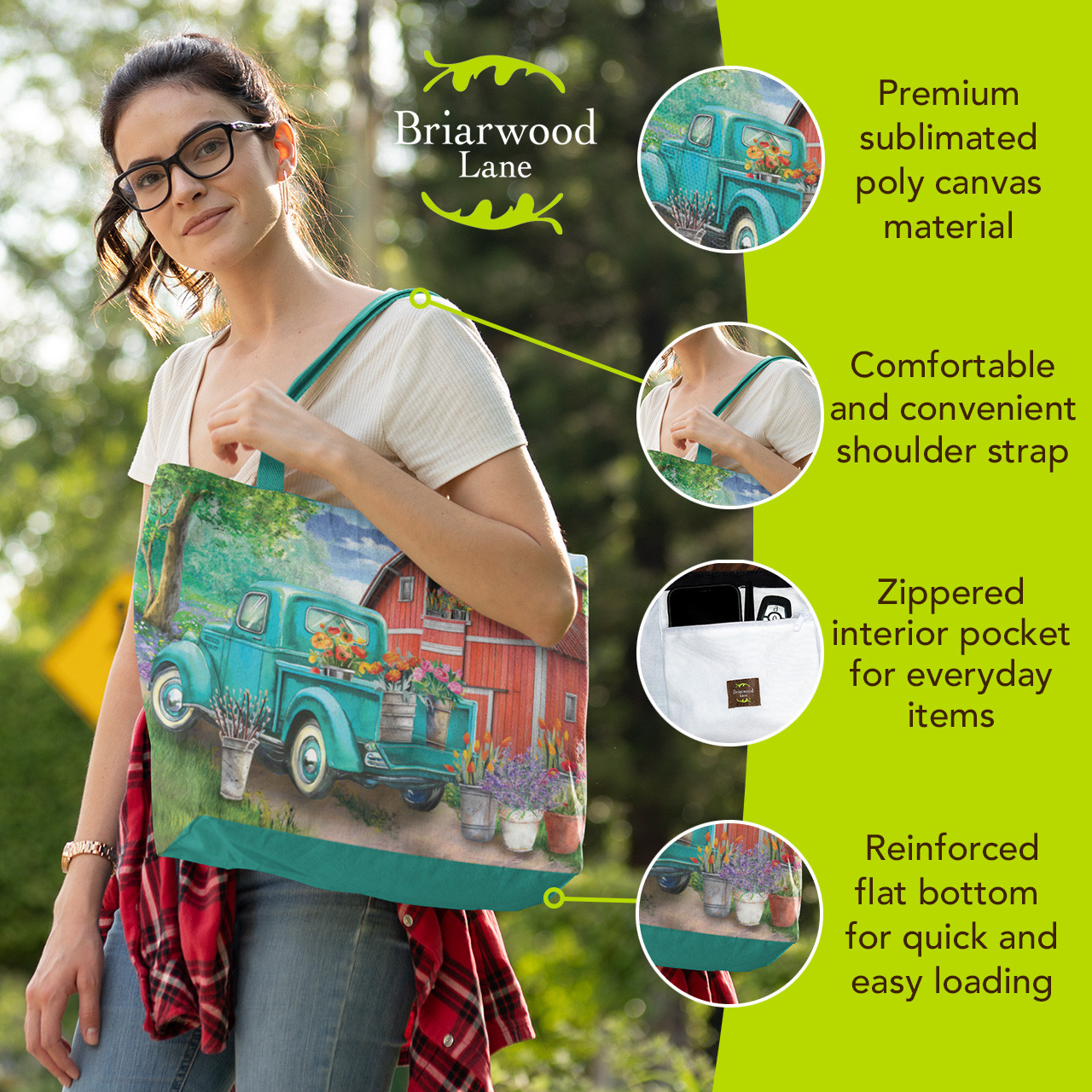 Farm In Spring Canvas Tote Bag - Briarwood Lane