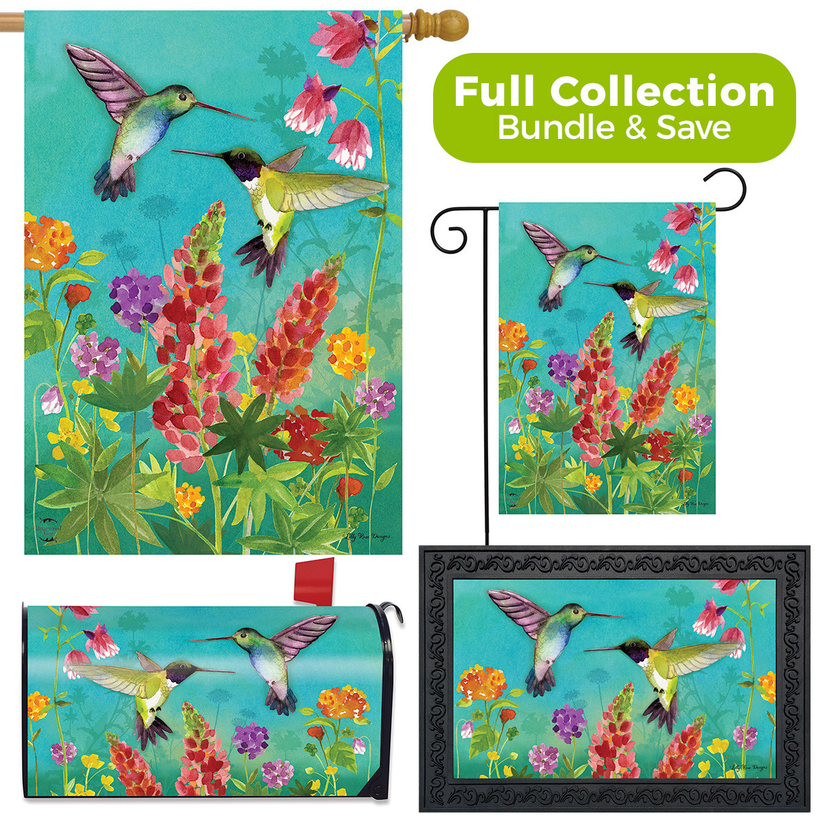 Hummingbird Greeting Spring Design Collection - Briarwood Lane