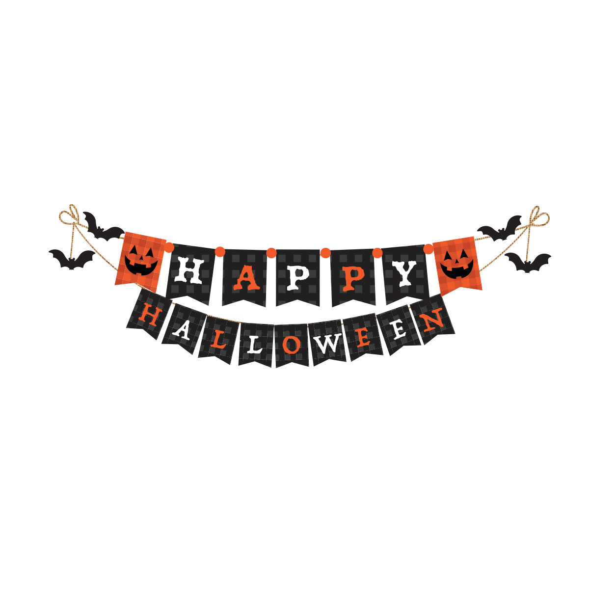 Halloween Burlap String Banner - Briarwood Lane
