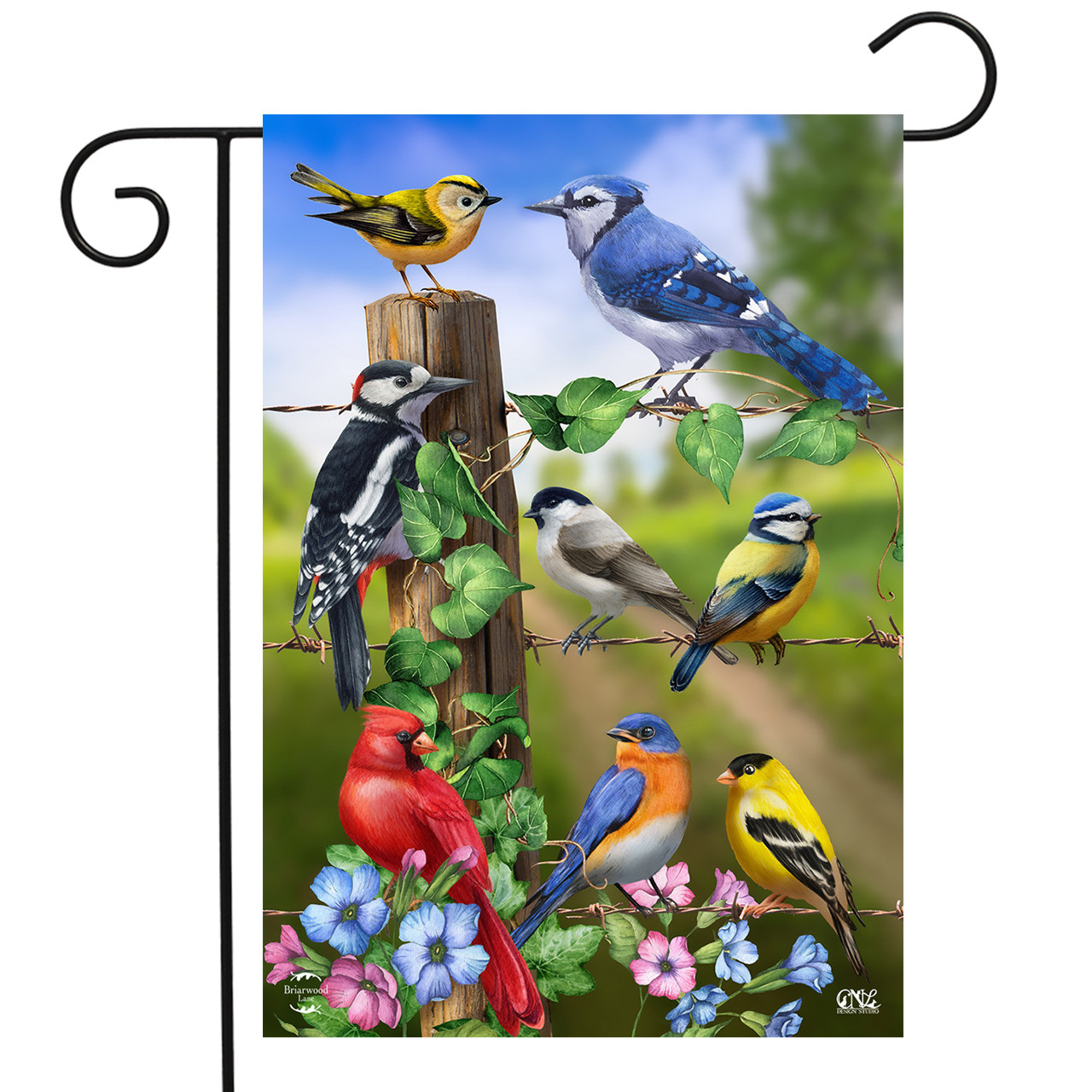 Country Birds Spring Garden Flag - Briarwood Lane