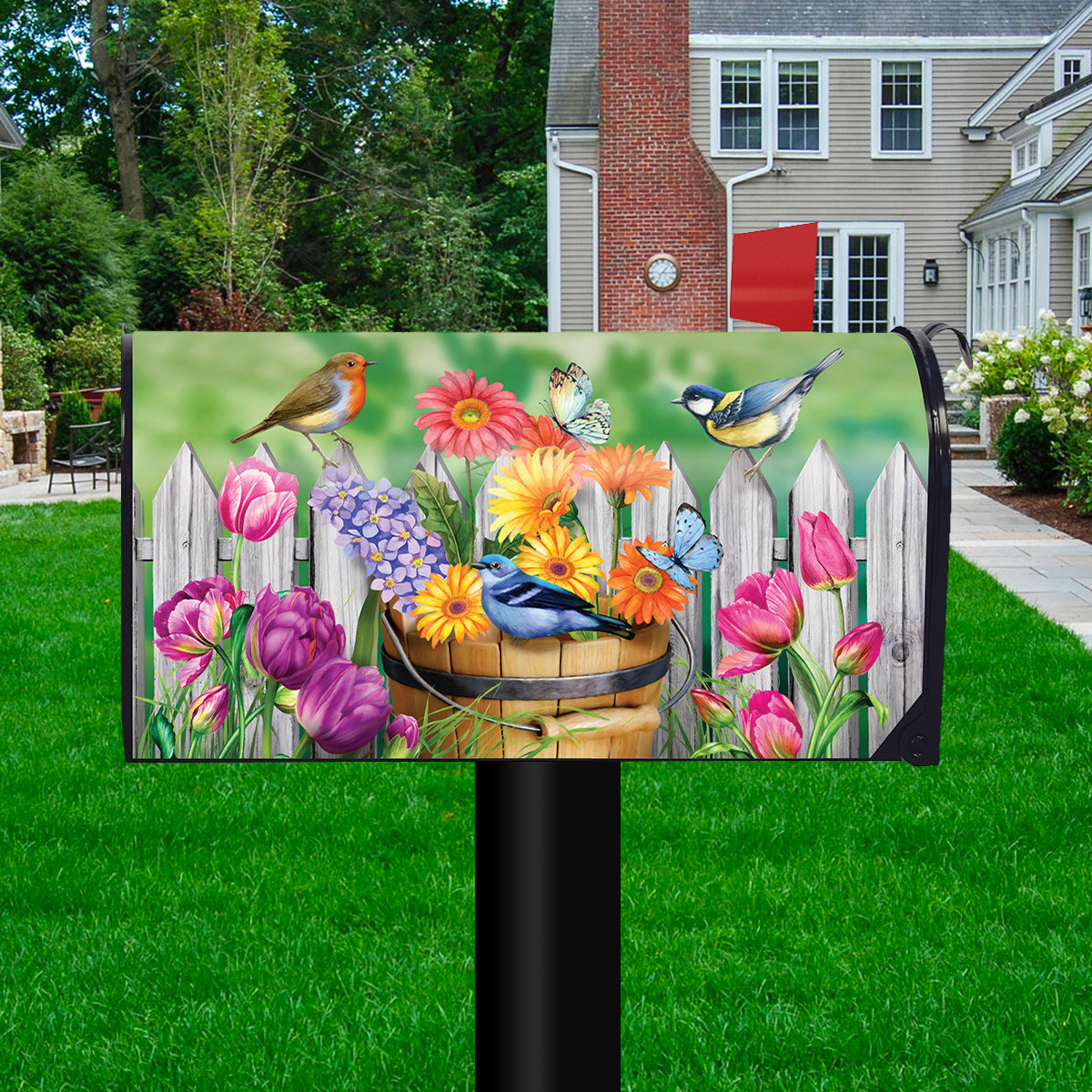 Birds And Blooms Spring Mailbox Cover - Briarwood Lane