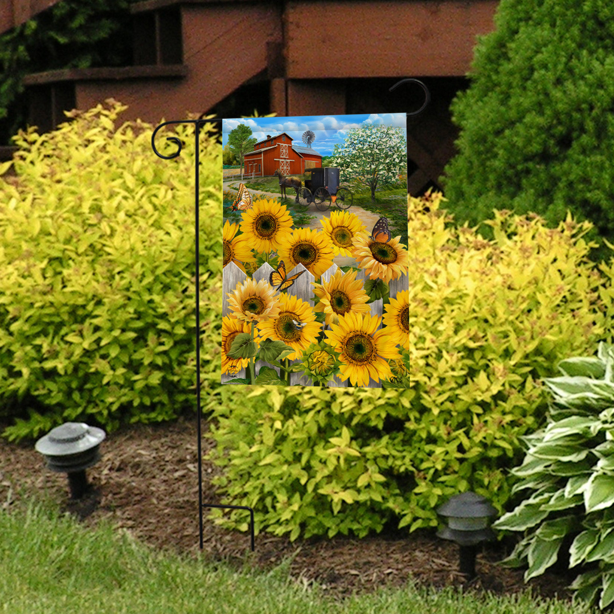 Country Sunflowers Summer Garden Flag - Briarwood Lane