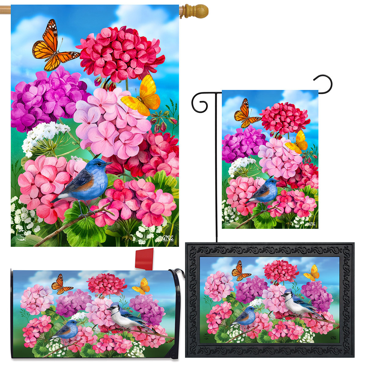 Geraniums In Bloom Spring Design Collection - Briarwood Lane