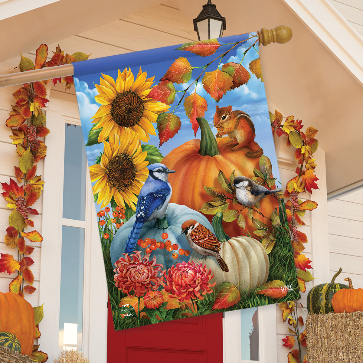 Autumn Gathering House Flag - Briarwood Lane