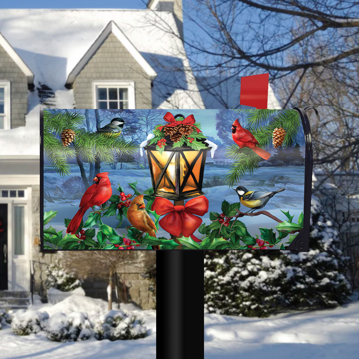 Lantern Glow Gathering Mailbox Cover - Briarwood Lane