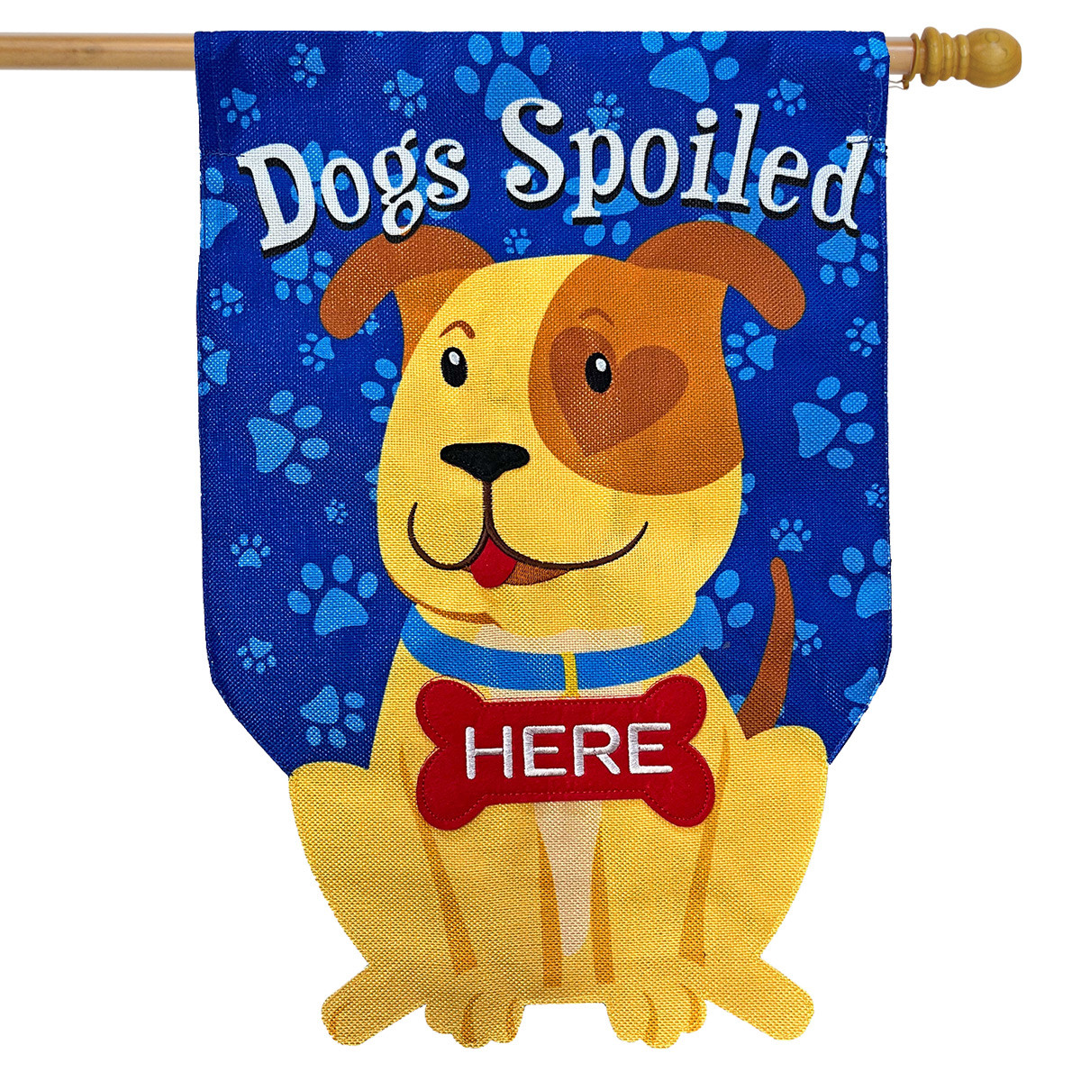 Spoiled Pup Burlap House Flag - Briarwood Lane
